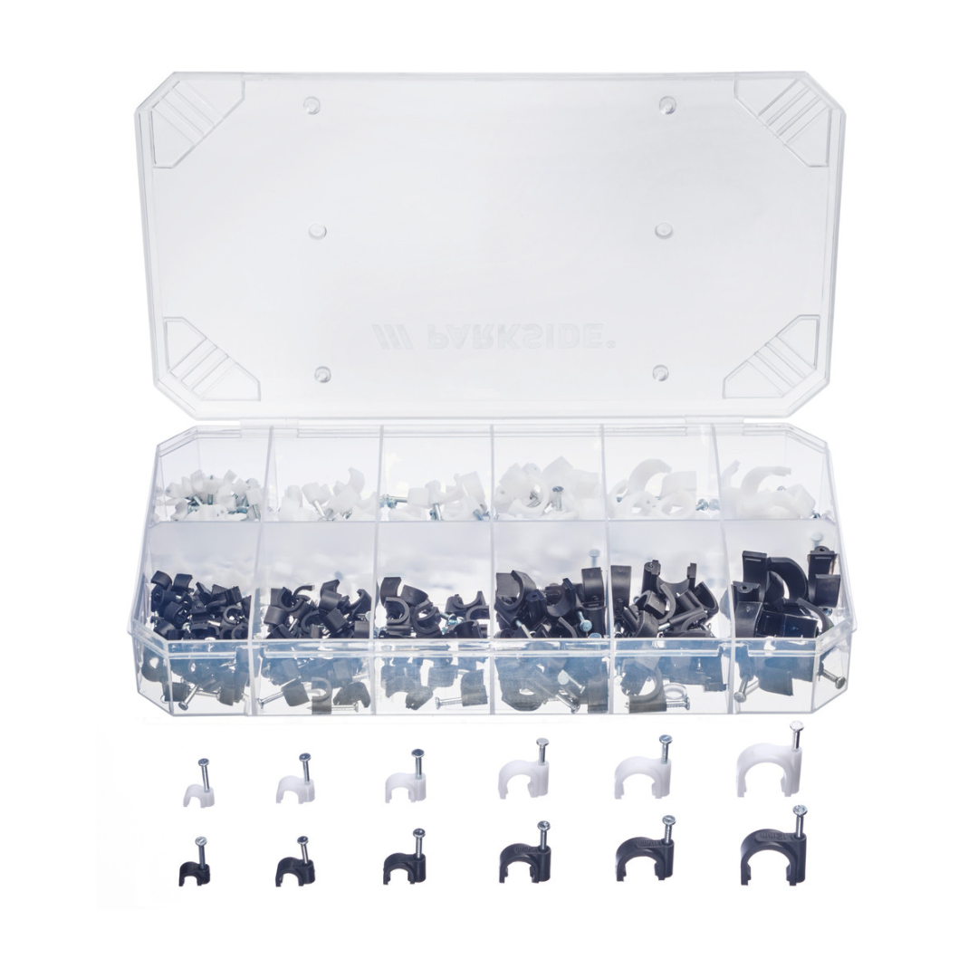 Parkside Assorted Cable Clips, 264 Pieces – EUROPEAN HOUSE HOLD