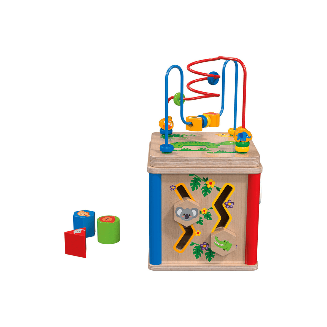 PLAYTIVE 5-IN-1 WOODEN ACTIVITY CUBE – EUROPEAN HOUSE HOLD
