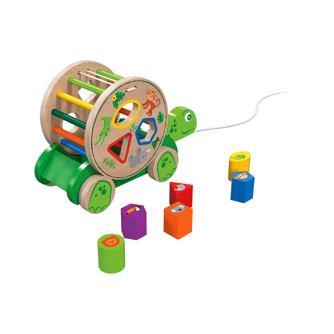 PLAYTIVE WOODEN PULL-ALONG TURTLE