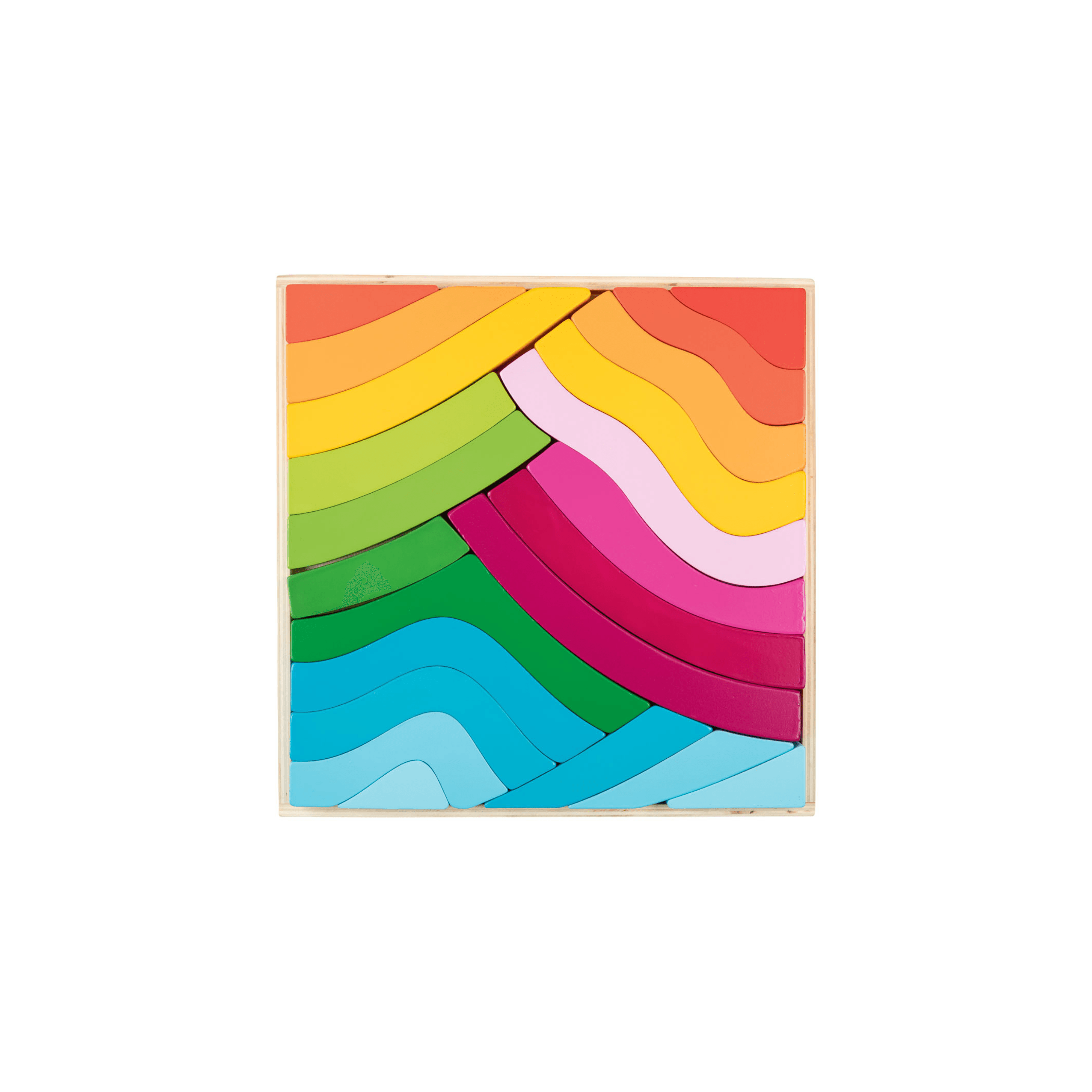 RAINBOW WOODEN PUZZLE BOX 23 PIECES
